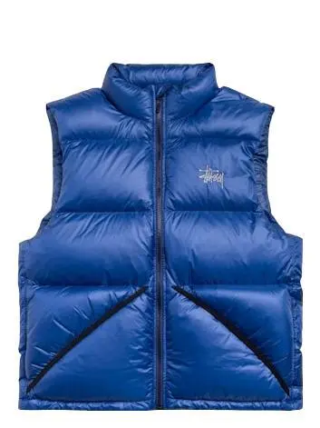 StÜssy Micro Ripstop Down Vest - Royal