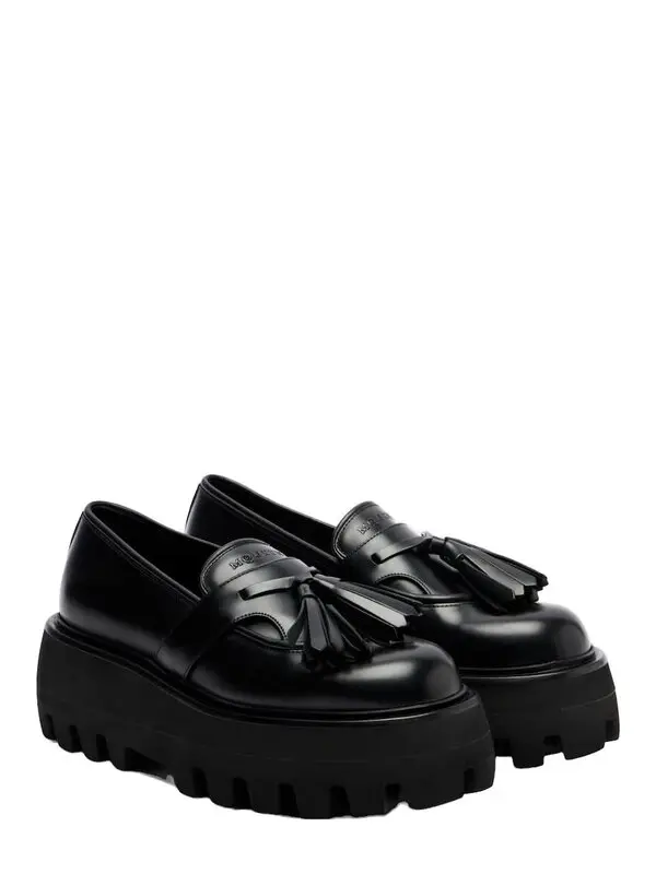 Alexander McQueen Sofa Leather Platform Loafers - Black