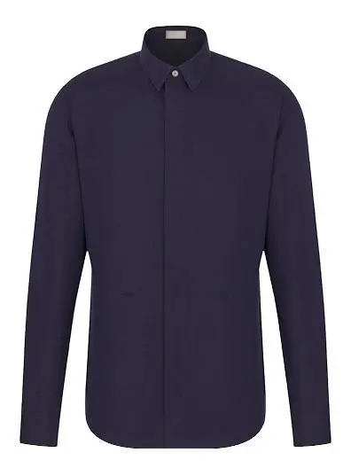 Dior Bee Embroidery Shirt - Navy Blue