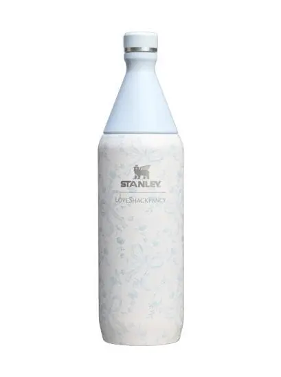 STANLEY 1913 X Loveshackfancy All Day Slim 34oz Bottle - Coquette Bow Winter Ice