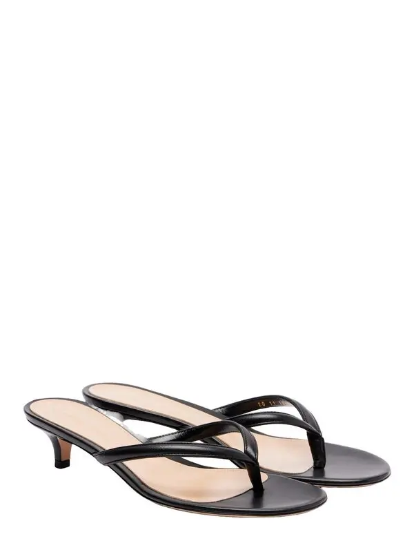 GIANVITO ROSSI Calypso 35 Leather Thong Sandals - Black