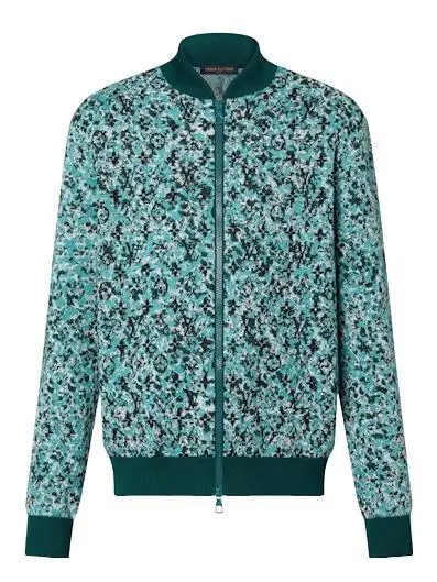 LOUIS VUITTON Monogram Pointilism Cotton Knit Blouson - Green