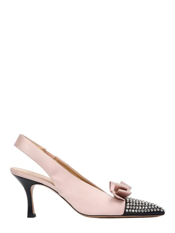 Chloé Alba Studded Slingback Pumps - Light Nude