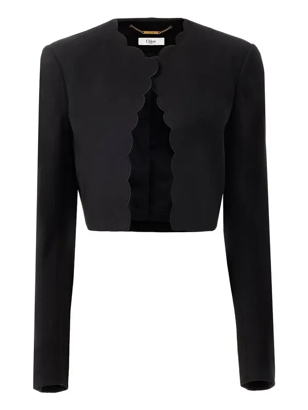 Chloé Cropped Spencer Jacket - Black