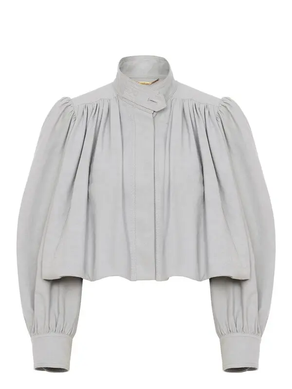 Chloé Gathered Boule Jacket - Radiant Grey