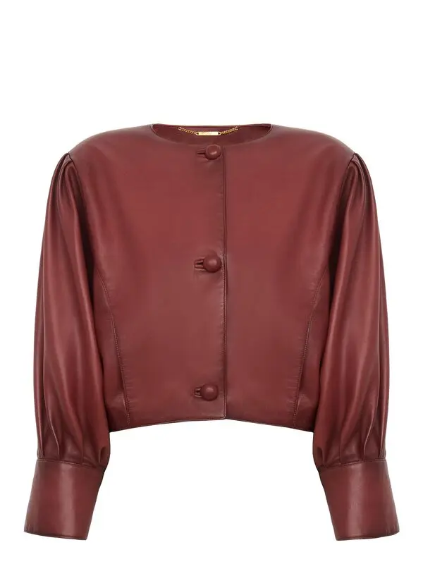 Chloé Leather Jacket - Burnt Henna