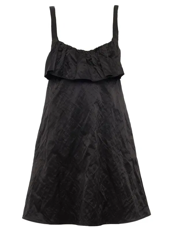 Chloé Sleeveless Mini Dress In Technical Satin - Black