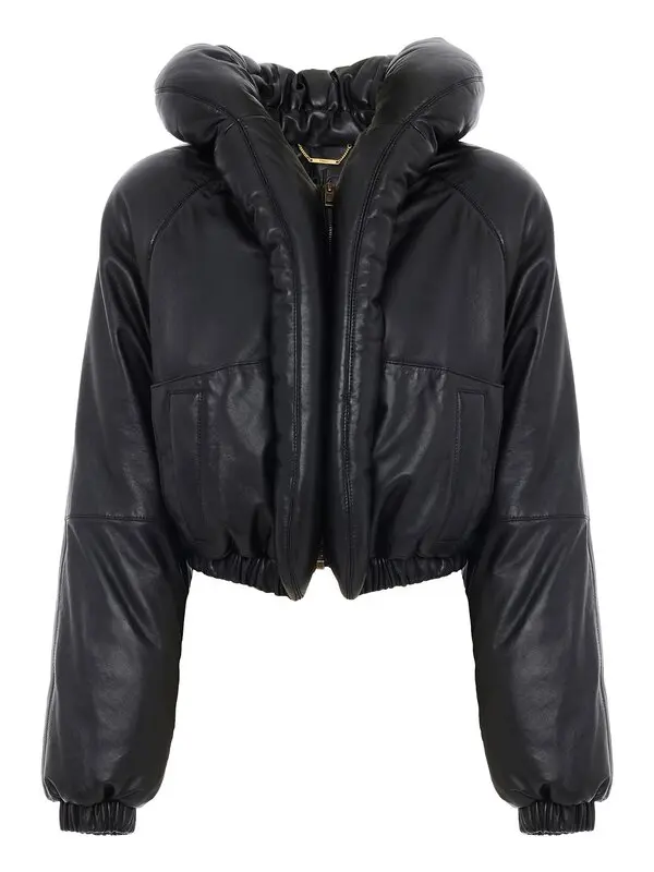 Chloé Leather Puffer Jacket - Black