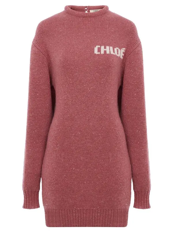 Chloé Long-sleeve Mini Dress - Savage Pink