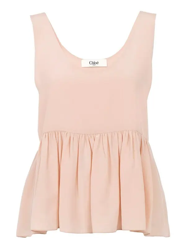 Chloé Sleeveless Gathered Top - Delicate Pink
