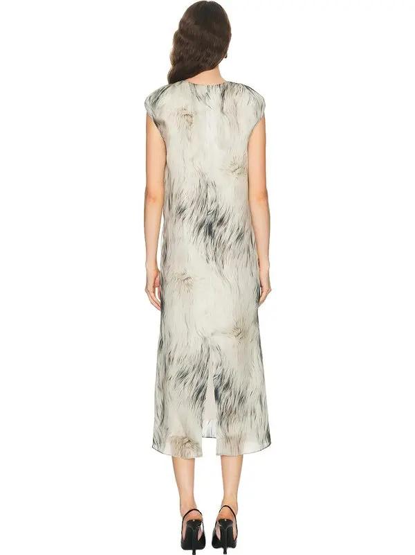 Brandon Maxwell Margaux Long Dress - Fur Print