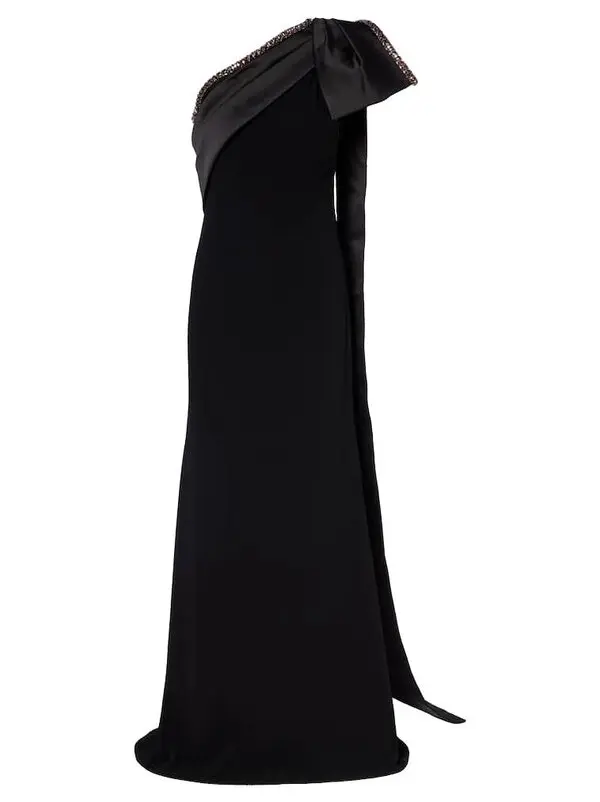Roland Mouret Crystal-embellished Gown - Black