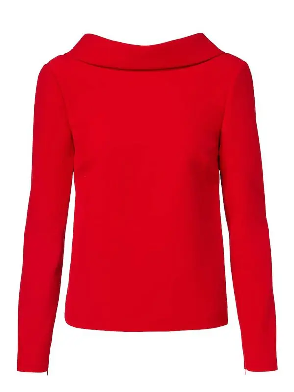 Roland Mouret Crepe Top - Red