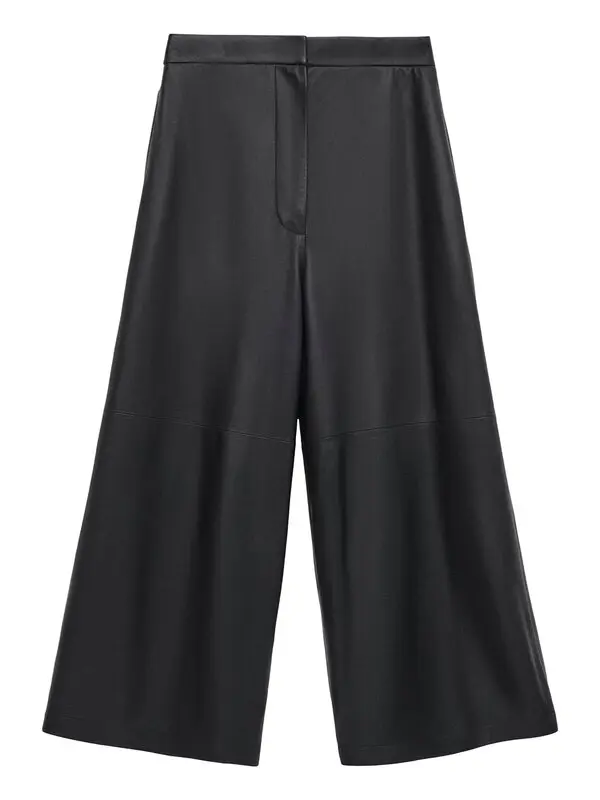 Loewe Nappa Lambskin Cropped Trousers - Black