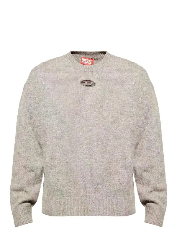 Diesel Logo Cut-out Sweater - Neutrals