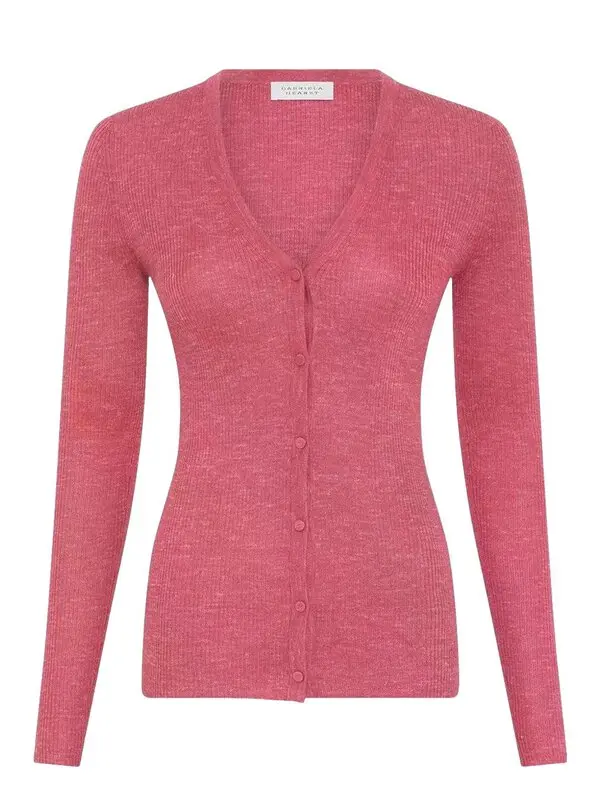 Gabriela Hearst Aiste Ribbed-knit Cardigan - Pink