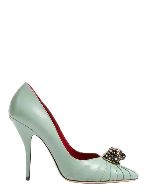 Valentino Garavani Panthea Goatskin Pumps - Green