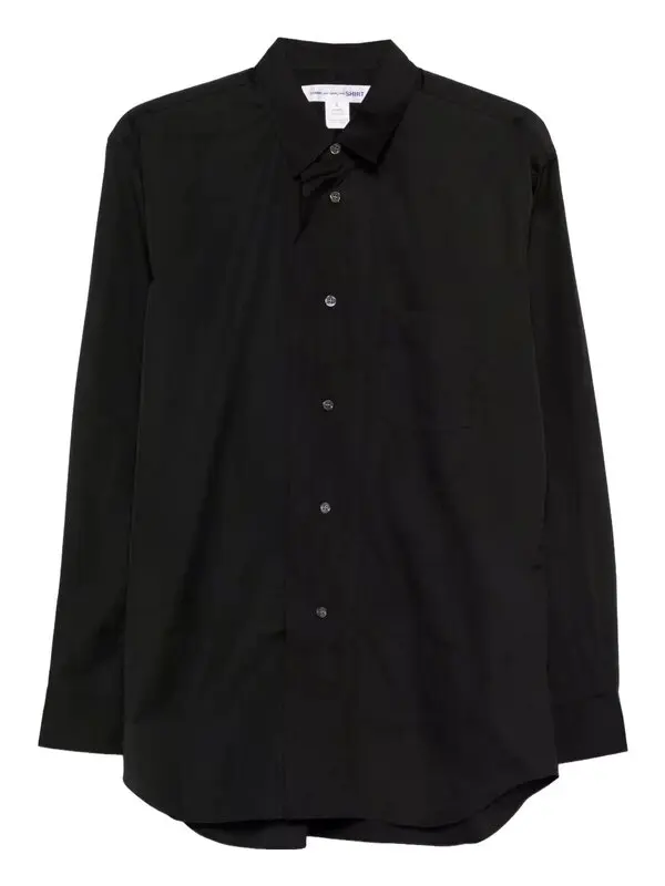 Comme Des Garçons Chest-pocket Long-sleeves Shirt - Black