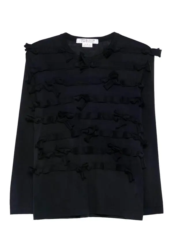 Comme Des Garçons Ribbon Embellished Knitwear - Blue