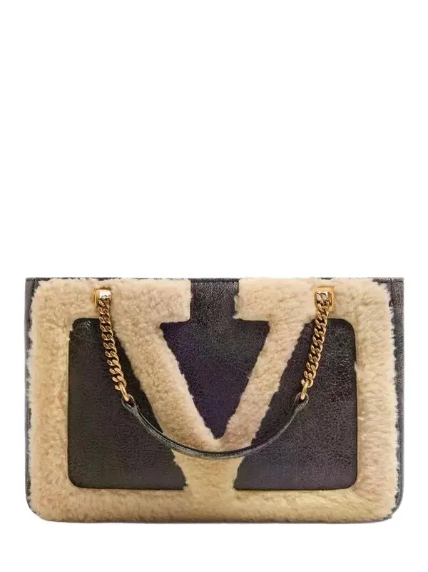 Valentino Garavani Viva Superstar Shearling Tote - Brown