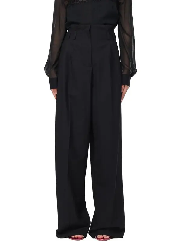 SEMICOUTURE Wide Leg Trousers - Black