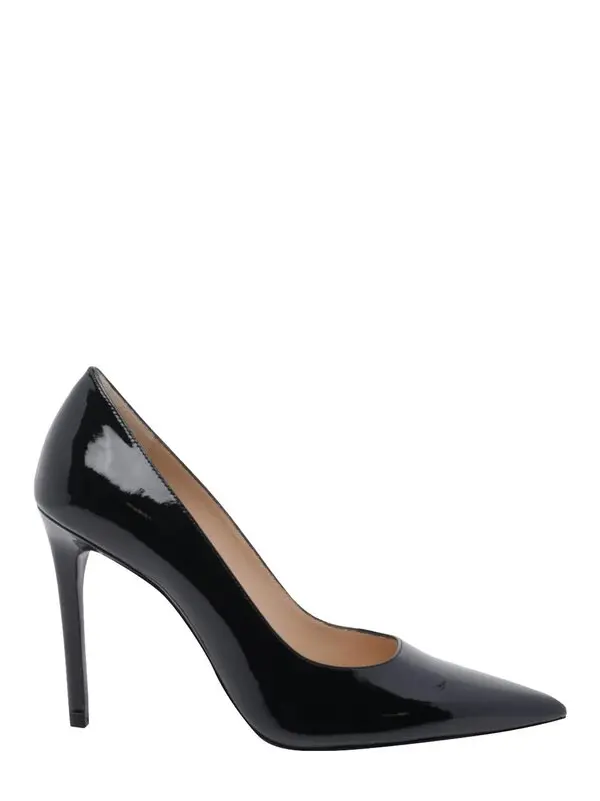 STUART WEITZMAN Patent Leather Pointed Toe Stiletto Pumps - Black