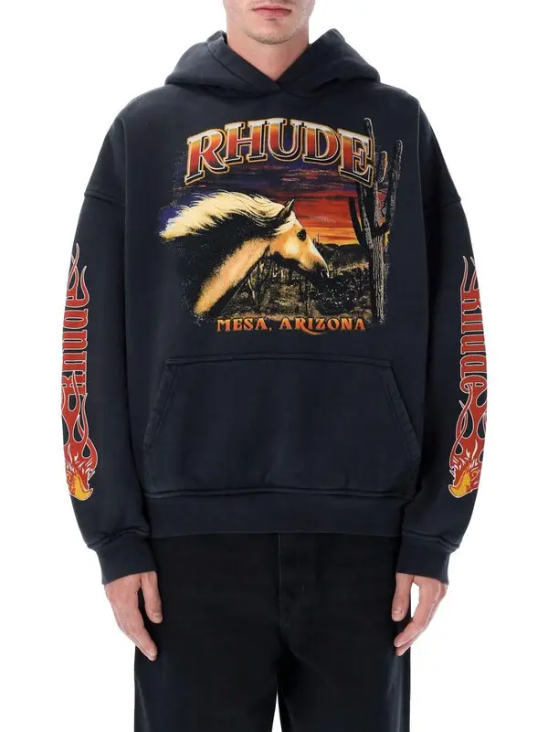 Rhude Printed Sweatshirt - Black
