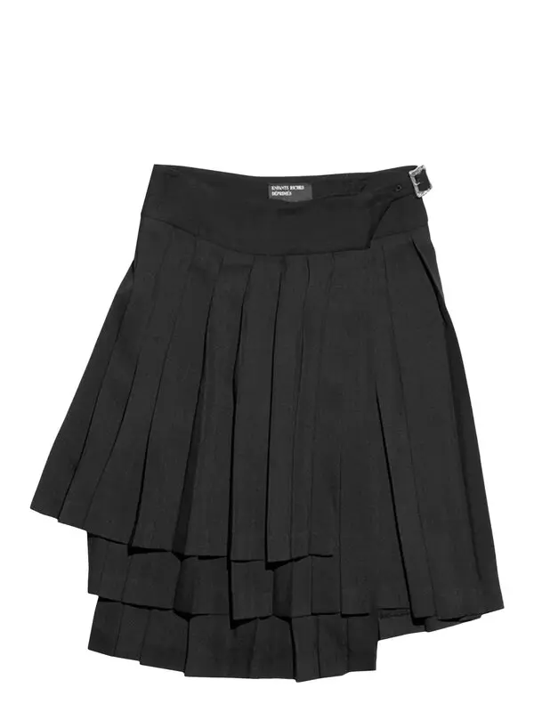 Enfants Riches Déprimés Tiered Pleated Skirt - Black