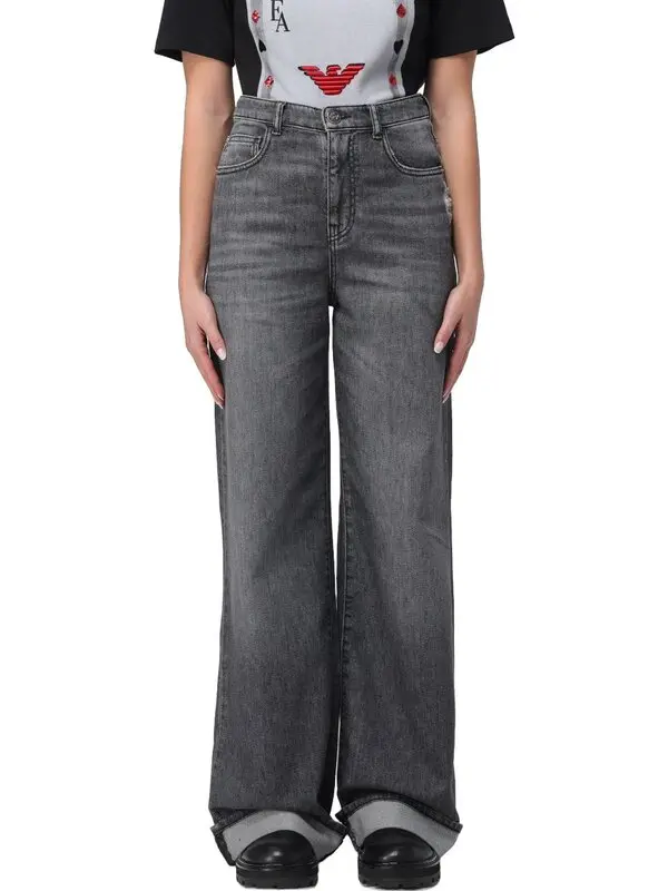 Emporio Armani Wide Leg Jeans - Grey