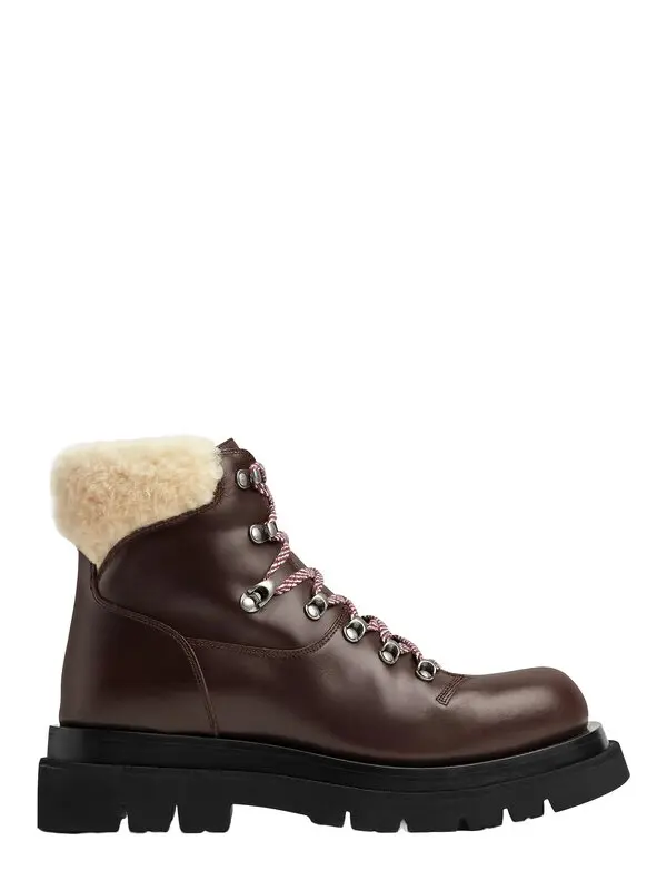 BOTTEGA  VENETA Lug Hiking Ankle Boots - Toffee/porridge