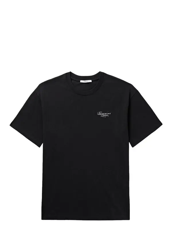 Givenchy Logo-print Cotton-jersey T-shirt - Black