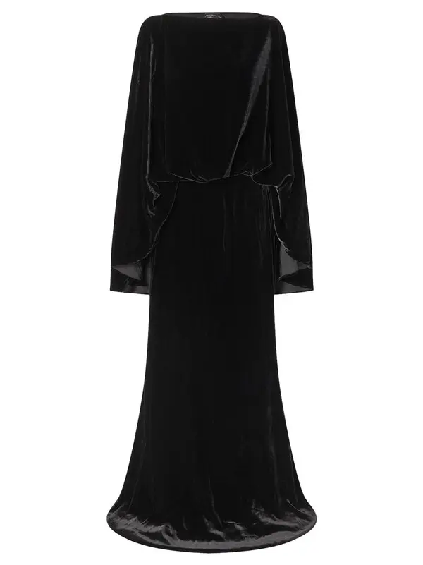 TALLER MARMO Musidora Velvet Gown - Black