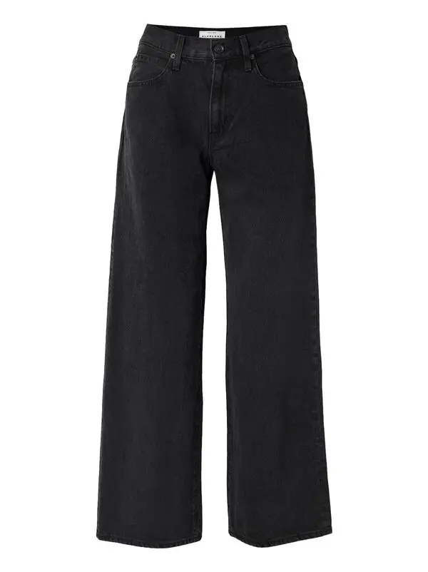 SLVRLAKE Noah Relaxed High-rise Straight-leg Jeans - Black