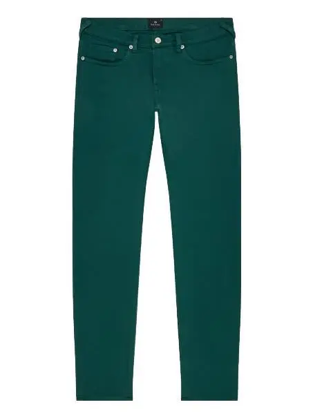 Paul Smith Tapered-fit Gart-dyed Organic Cotton-stretch Jeans - Green