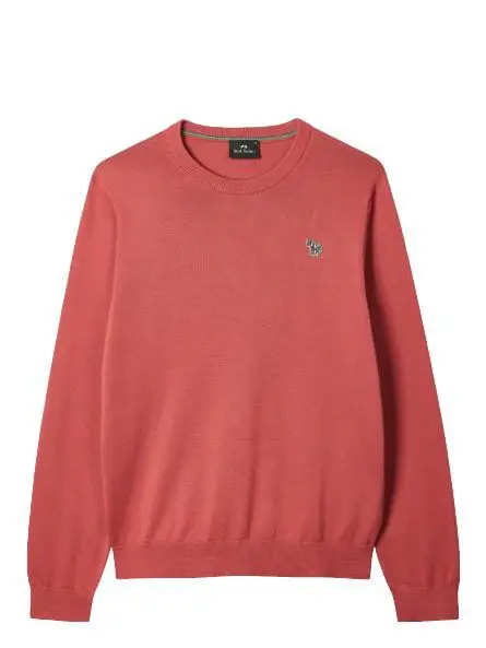 Paul Smith Organic Cotton Zebra Logo Sweater - Pink