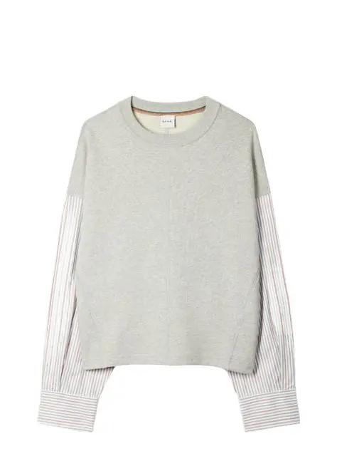 Paul Smith Striped Sleeve Sweatshirt - Grey