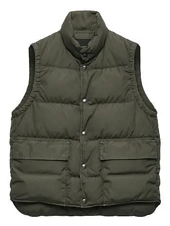 Prada Logo-embroidered Cotton-down Gilet - Green