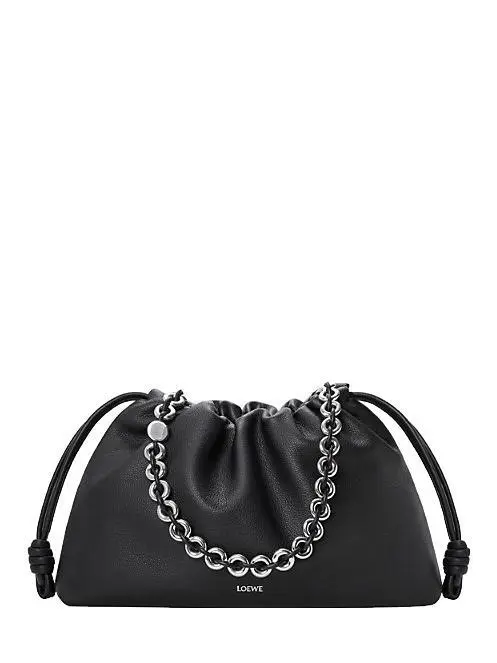 Loewe Flamenco Large Leather Shoulder Bag - Black