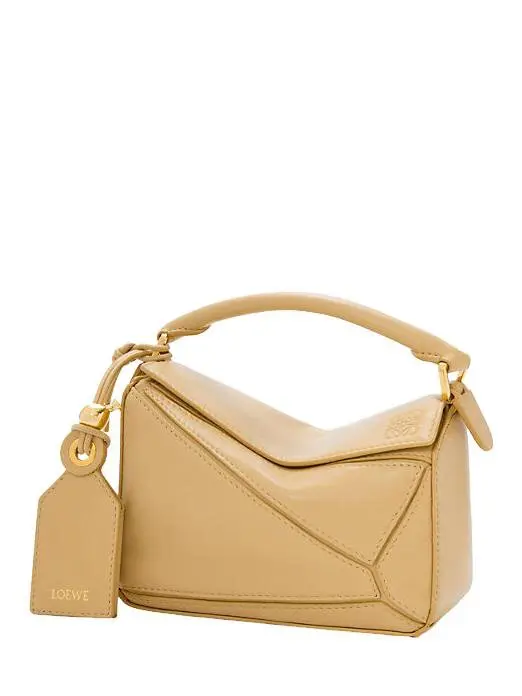 Loewe Puzzle Mini Top-handle Bag - Dark Butter