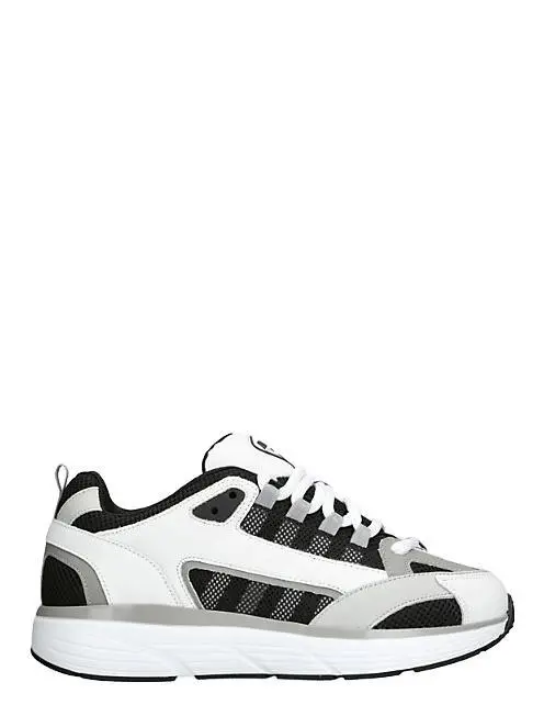 CLEENS Hyper Leather And Mesh Trainers - Grey Mixed