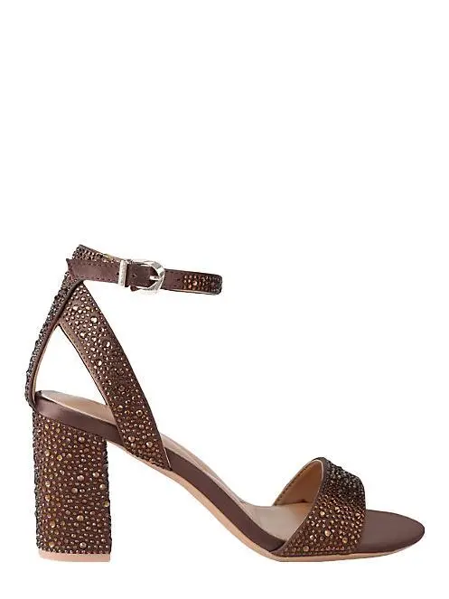 Carvela Kianni Crystal-embellished Heeled Sandals - Brown
