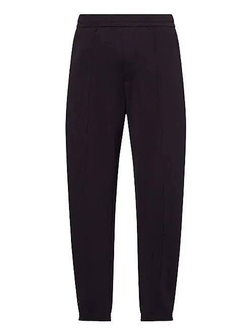 Emporio Armani Tapered-leg Relaxed-fit Stretch-cotton Blend Jogging Bottoms - Iconico 0920 Blu Navy Ea