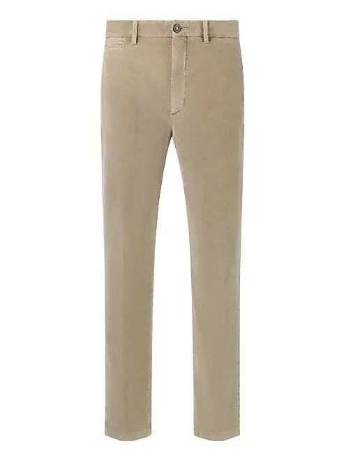 Boggi Milano Straight-leg Mid-rise Stretch-corduroy Trousers - Beige