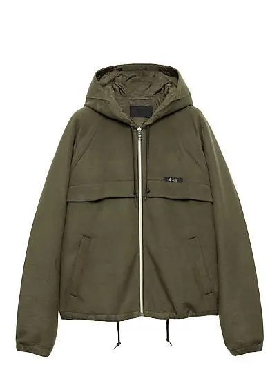 Prada Technical Hooded Woven Blouson Jacket - Green