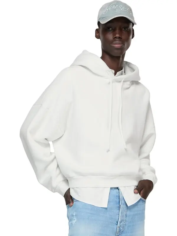 Acne Studios Rubber Stamp Logo Hoodie - Ice White