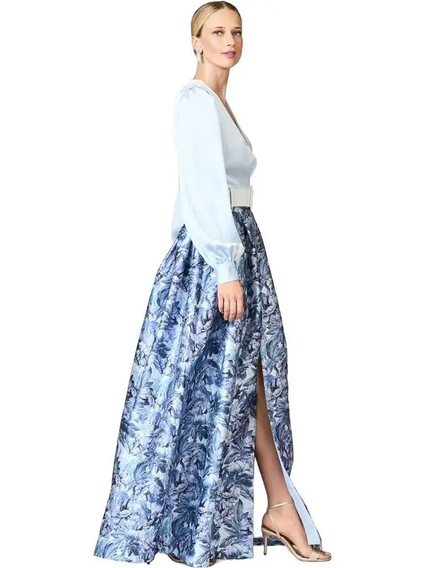 Sachin & Babi Zerena Floral Gown - Blue