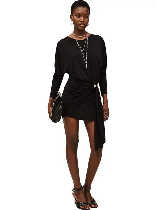 Ba&sh July Short Draped Dress - Black