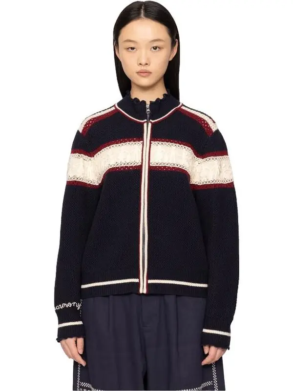 Sea Hester Zip Cardigan - Stripe