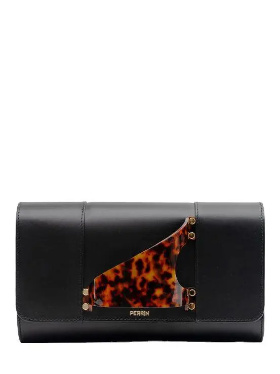 Perrin Leiffel Ecaille Glove Clutch - Black