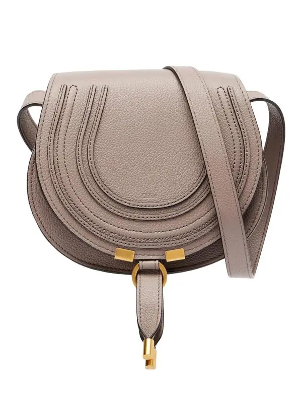 Chloé Marcie Small Leather Crossbody Bag - Grey
